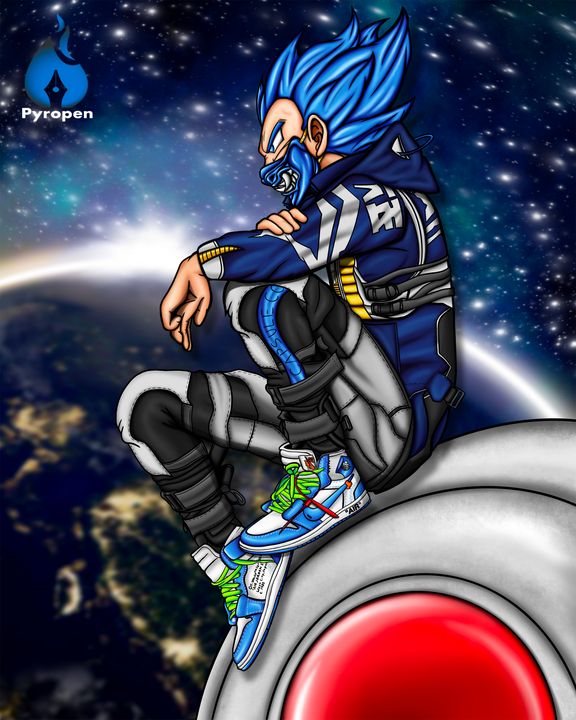 Blue Vegeta Space Edition - Pyropen - Digital Art & AI, Entertainment ...