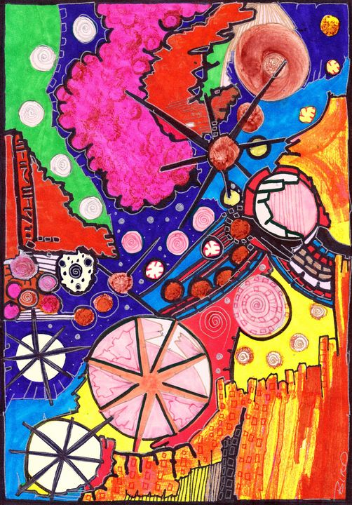 Cosmic carnivale - Inksanity by Helen Bird art - Drawings ...