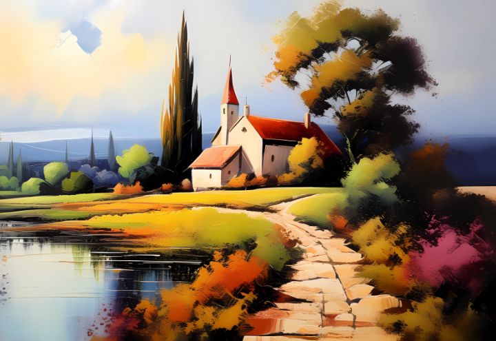 Abstract art Of a village - PICT T MOSB - Digital Art & AI ...