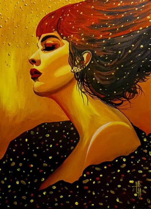 GOLDEN HOUR - Nathalie RIBIERE SEQUEIRA - Paintings & Prints, People & Figures, Portraits ...