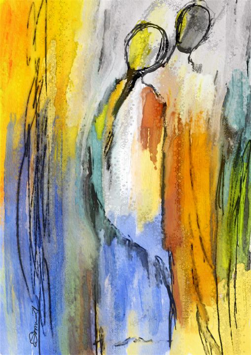 Partners - Elaine Sonne Art - Paintings & Prints, People & Figures ...