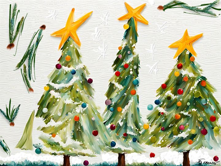 Trimming the Trees - Elaine Sonne Art - Paintings & Prints, Flowers ...