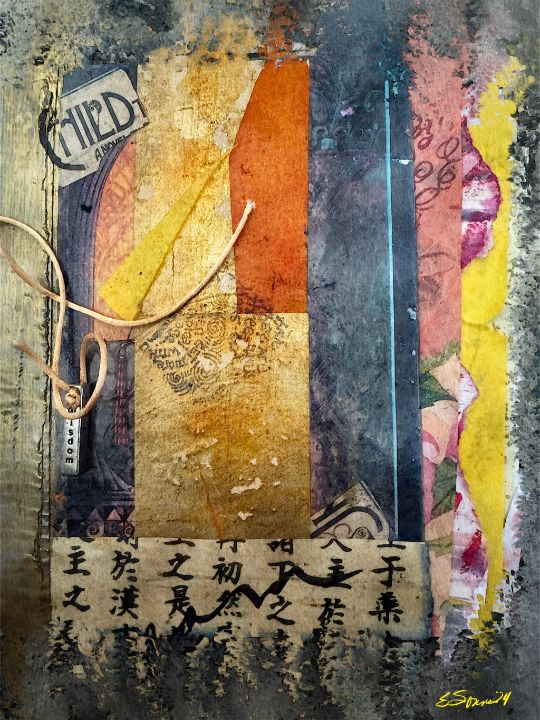 Junk Journal - Elaine Sonne Art - Paintings & Prints, Abstract, Man-made Objects - ArtPal