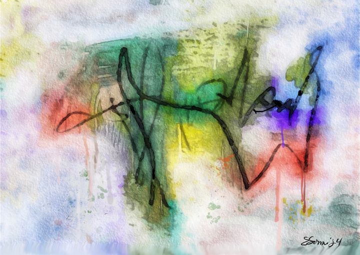 Soul Script Abstract - Elaine Sonne Art - Digital Art, Abstract ...