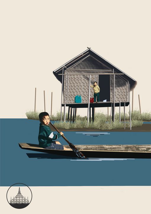 Buy Myanmar, Asia, Places & Travel, Drawings & Illustration at ArtPal