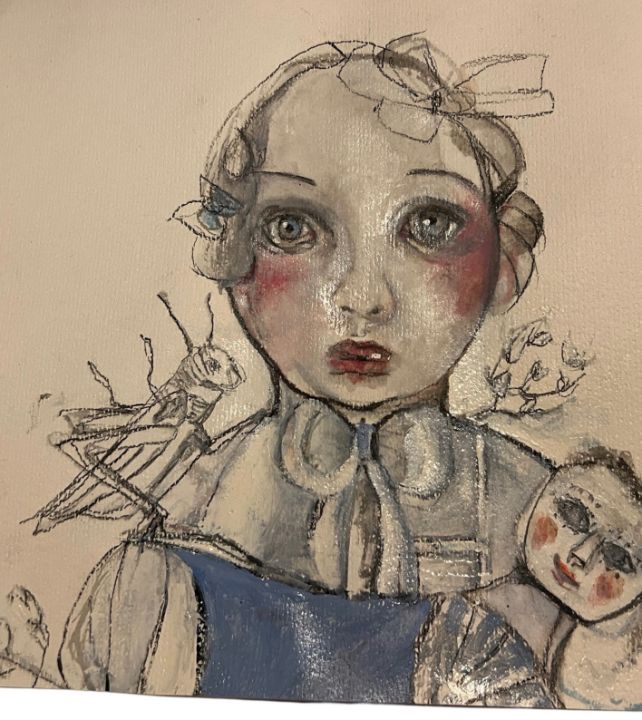 Modern Art Girl with friends - BAVAUD - Paintings & Prints, People ...