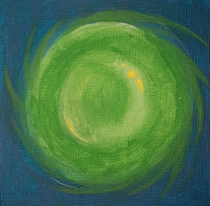 Green Sphere acrylics painting - Crystalia - Paintings & Prints ...