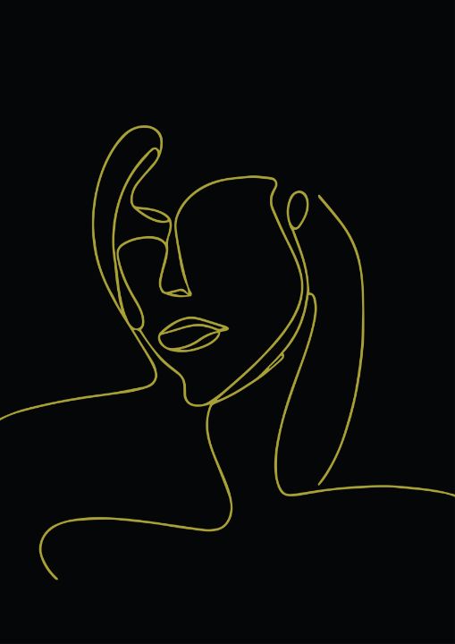 Woman Face 3 - Fine Line Designs - Drawings & Illustration, People ...