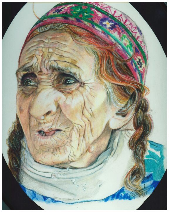 Chitrali woman - Sarah's work - Paintings & Prints, People & Figures ...