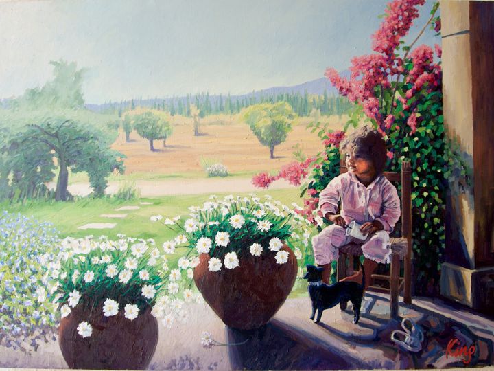 Little Girl in Sardinia - Brian King - Paintings & Prints, Places ...