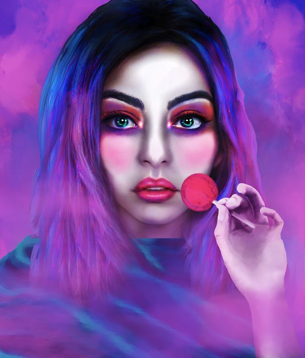 Cotton Candy Dream - Aly M - Paintings & Prints, People & Figures ...
