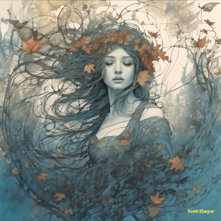 Samhain_Leaves_01 - Scott Harper - Digital Art & AI, Holidays ...