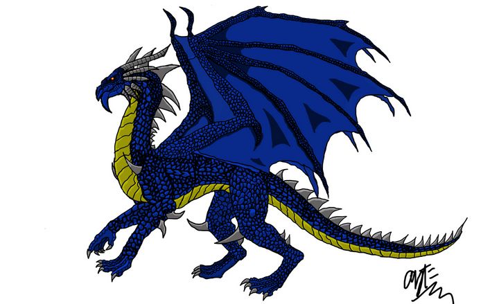 Blue dragon - Aziz Faheem - Digital Art & AI, Fantasy & Mythology ...