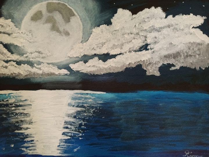 Silver moon - Julie's Art - Paintings & Prints, Landscapes & Nature ...