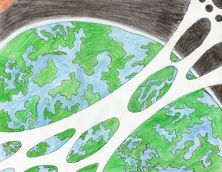 Spacescape - Michael Forrey Art - Drawings & Illustration, Astronomy ...