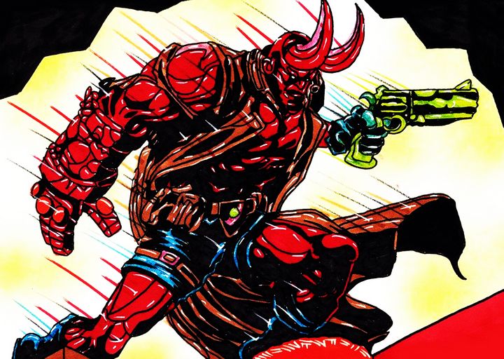 HELLBOY - NICHOLAS PRICE ARTIST - Paintings & Prints, Entertainment ...