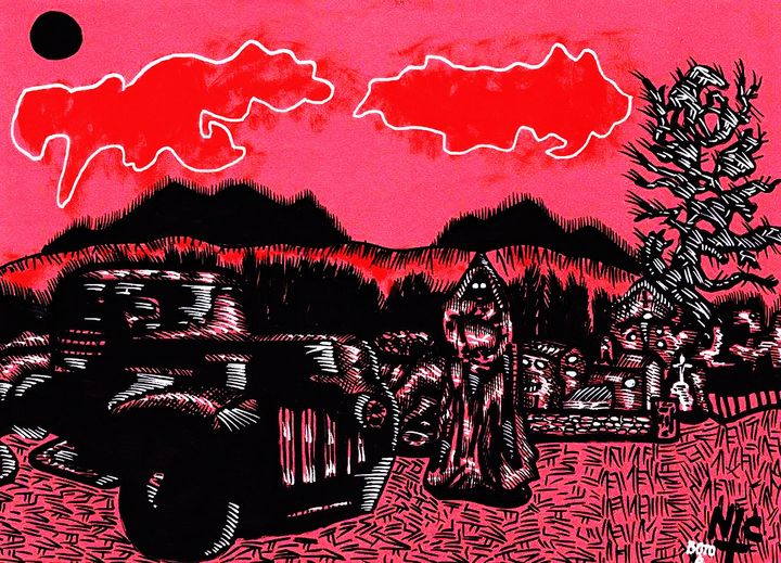 EVIL RED - NICHOLAS PRICE ARTIST - Paintings & Prints, Entertainment ...