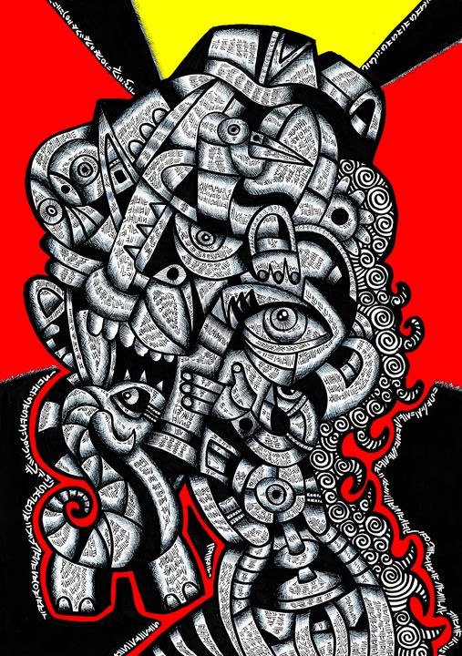 TRIPPY ELEPHANT MAN - NICHOLAS PRICE ARTIST - Paintings & Prints ...
