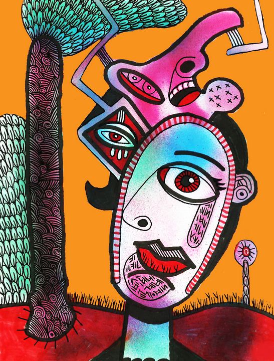 ABSTACT LADY - NICHOLAS PRICE ARTIST - Paintings & Prints, People ...