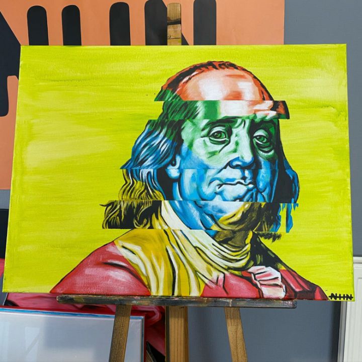 Benjamin is a man's best friend - NHN Artworks - Paintings & Prints, People & Figures, Past ...