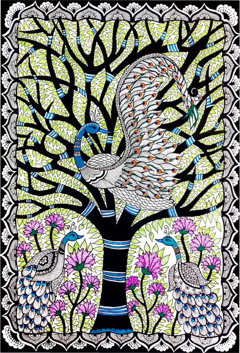 Peacock Dance - Swatz Artz - Paintings & Prints, Ethnic, Cultural ...