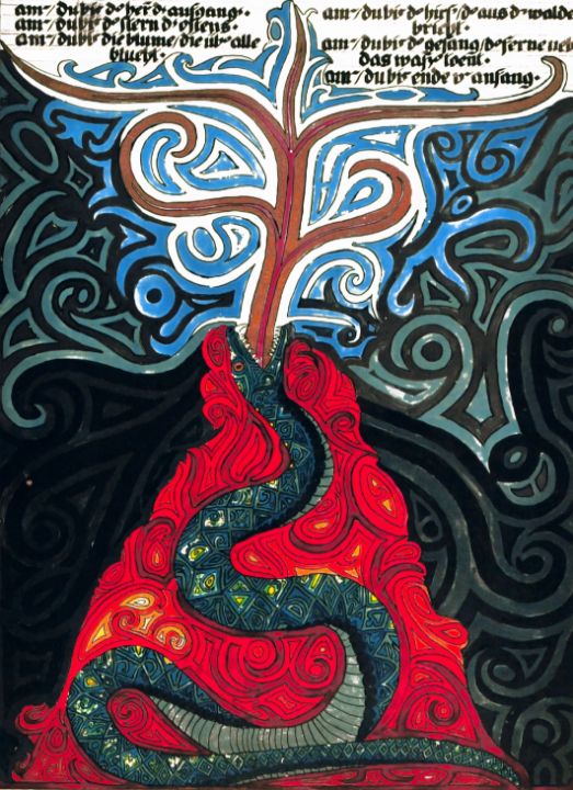 Carl Jung Red Book Snake - Harmonia Gallery - Paintings & Prints ...