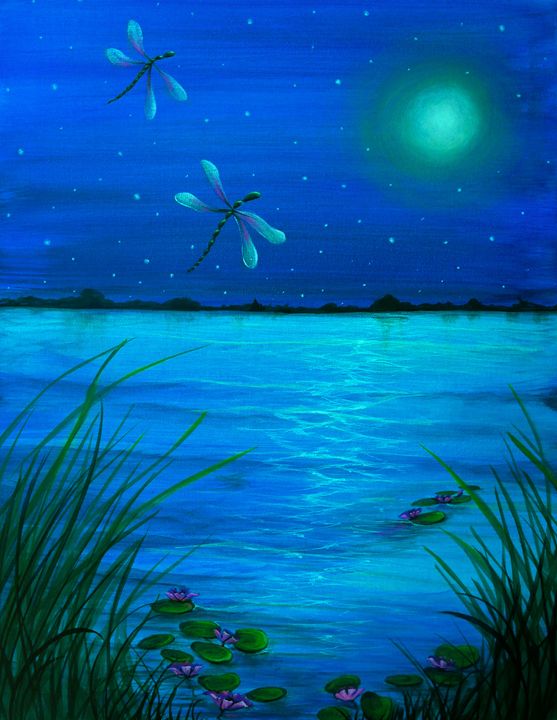 "Dragonflies flight by Moonlight" - Somewhere In Time Paint Mixers ...