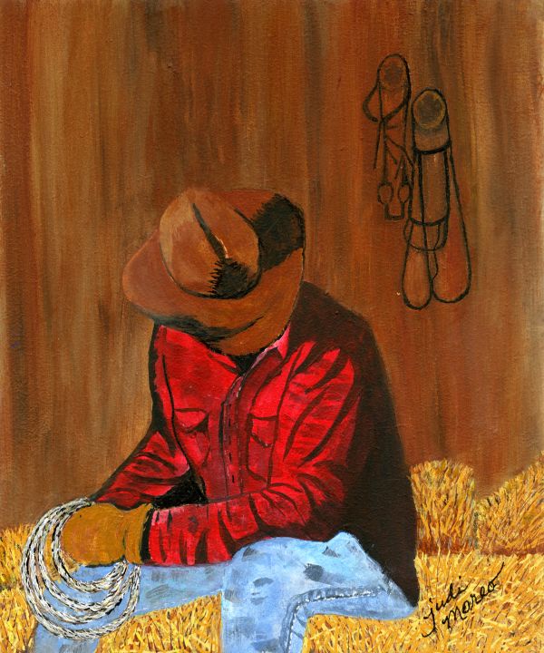 Cowboy - Judi Moreo - Paintings & Prints, People & Figures, Other ...