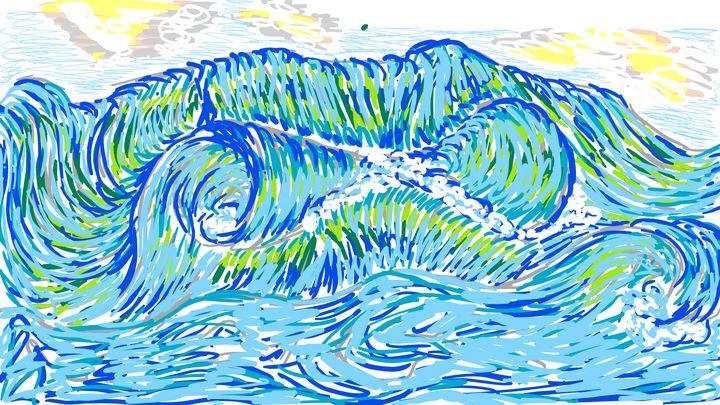 Wave - Spider Spinnings - Digital Art & AI, Landscapes & Nature, Beach ...