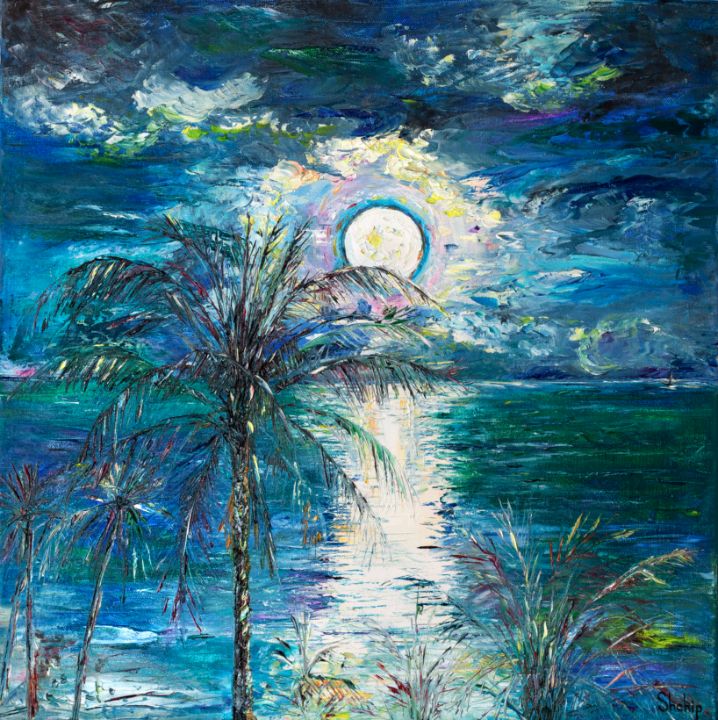 Hawaii. Moonlit Night - Natalia Shchipakina - Paintings & Prints ...