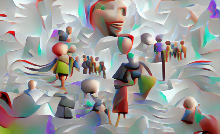 Abstracted people - What my mind creates - Digital Art & AI, Abstract ...