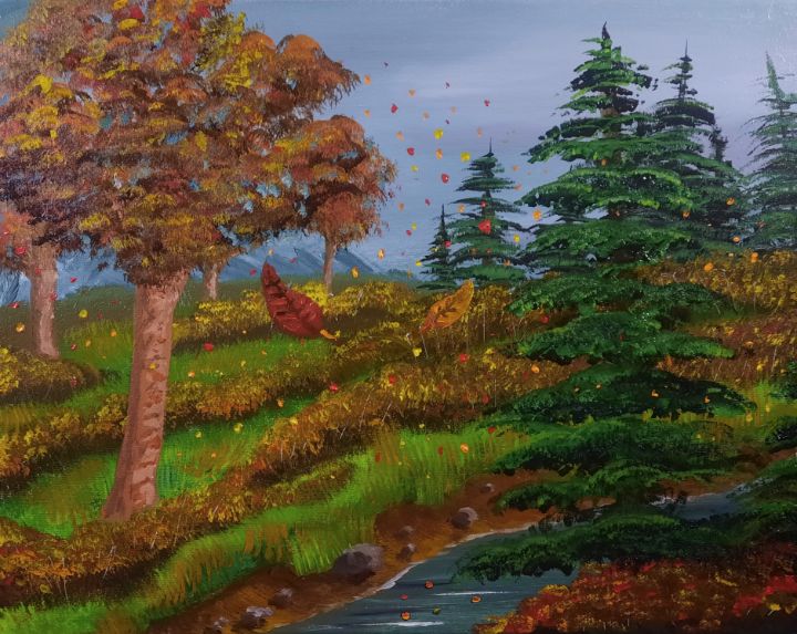 Gentle Autumn Breeze - KS Donaldson - Paintings & Prints, Landscapes ...