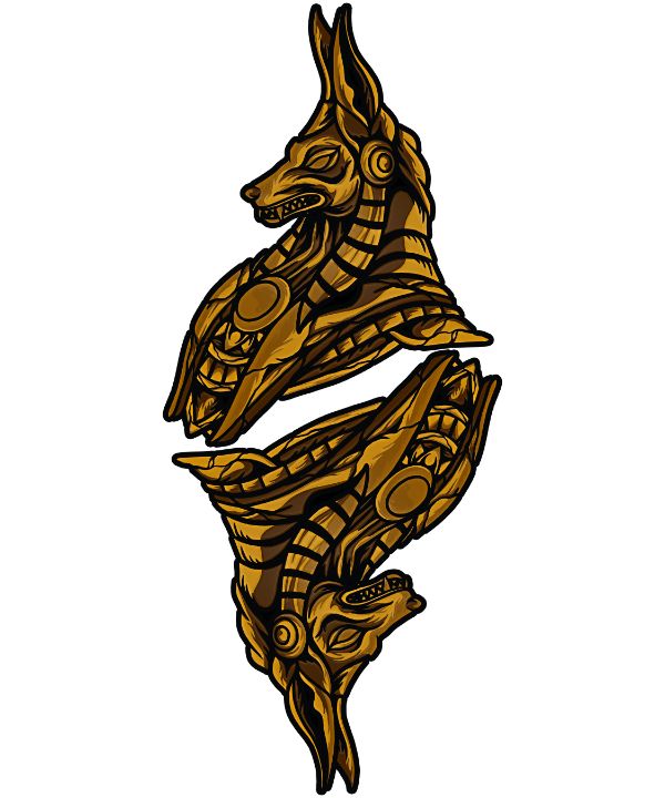 Golden Ancient Egyptian Anubis Dog - Illustronii - Drawings ...