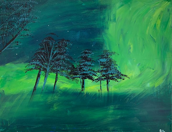 Northern Lights - Artworks by BIL - Paintings & Prints, Landscapes ...