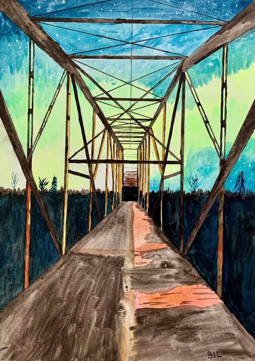 Alaska Bridge - Artworks by BIL - Paintings & Prints, Landscapes ...