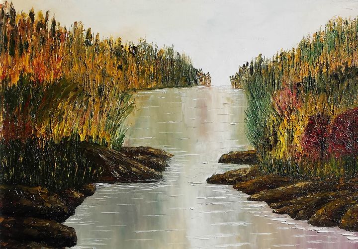 Autumn Estuary - Ruggero Ruggieri - Paintings & Prints, Landscapes ...