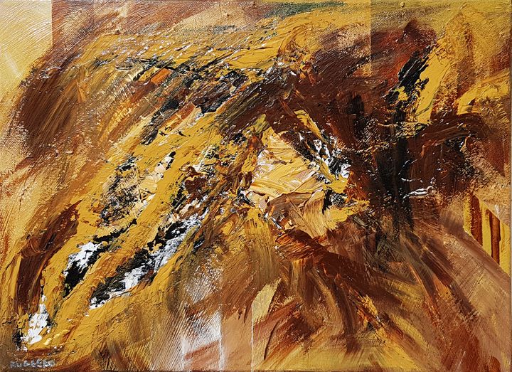 Ground mustard - Ruggero Ruggieri - Paintings & Prints, Abstract ...
