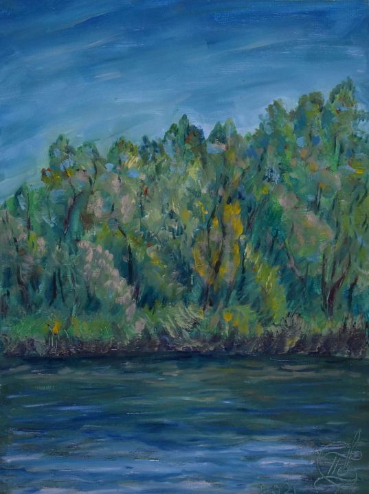 Forest by the River 12"x16" - InnerScape Of Stanley Linton - Paintings ...