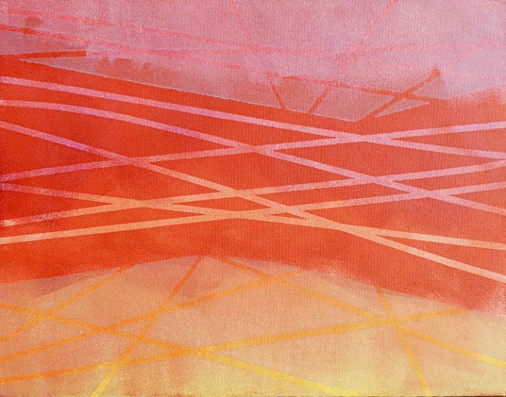 Orange Borders - Susan Thompson - Paintings & Prints, Abstract ...