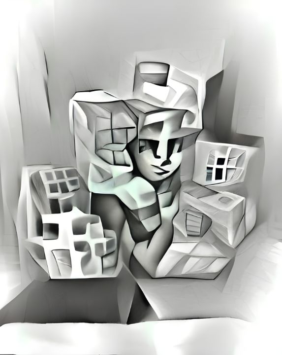 abstract cubes - ChaosArtistry - Paintings & Prints, Abstract ...