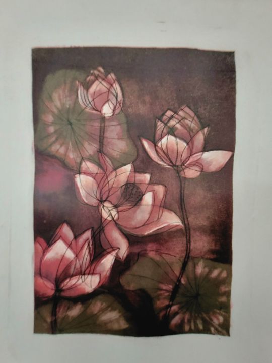 Eternal Lotus Symphony - Inventaur Vision - Paintings & Prints, Flowers ...