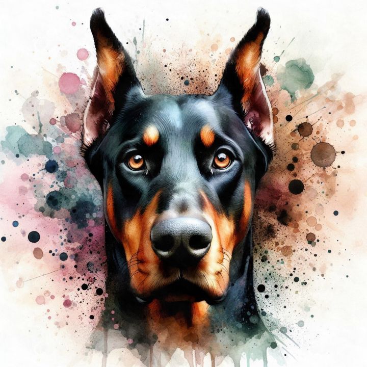 Doberman Splash art - Fiona and Gareth: A Creative Duo - Digital Art ...