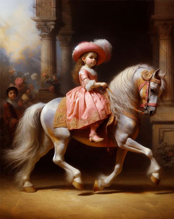Young Lady Astride Her Pony - Gareth Parkes - Paintings & Prints ...