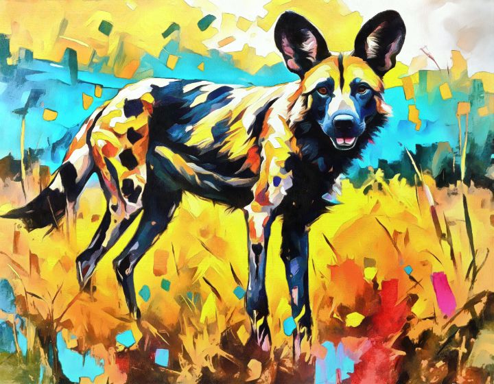 African Painted Dog - Fiona and Gareth: A Creative Duo - Paintings ...