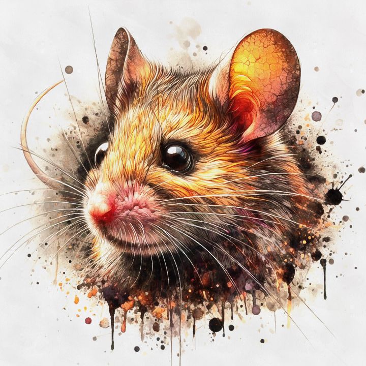 British Wood Mouse Splash art - Fiona and Gareth: A Creative Duo ...