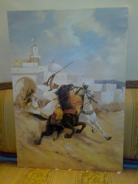 Approach of Knights - Rasha Selim - Paintings & Prints, Ethnic ...