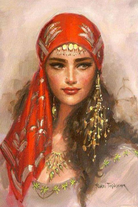 Egyptian Portrait - Rasha Selim - Paintings & Prints, People & Figures ...
