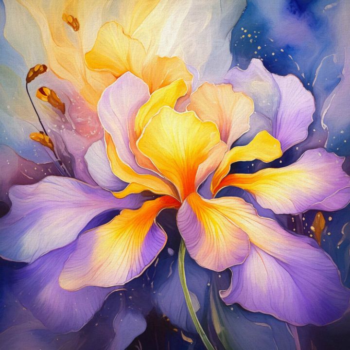 Iris Abstract - Susan Rydberg - Paintings & Prints, Flowers, Plants ...