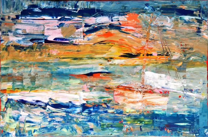 IN MY BOAT - Rácz Laura Lili - Paintings & Prints, Landscapes & Nature ...