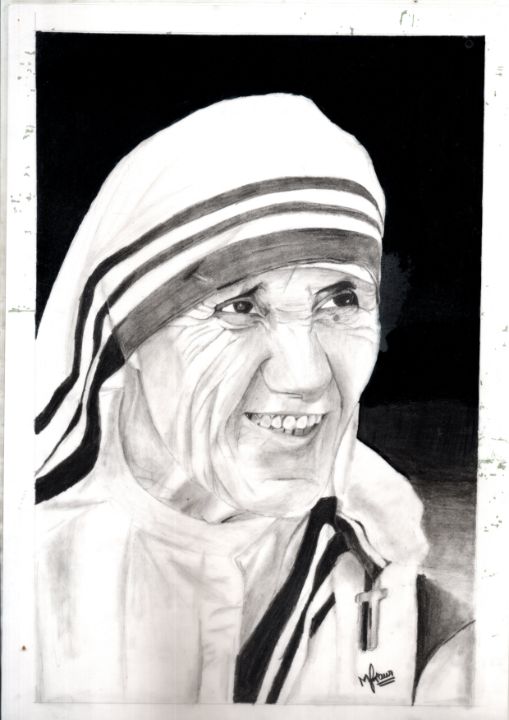 Mary Teresa Bojaxhiu (Mother Teresa) - Chahal ArtWork - Paintings ...
